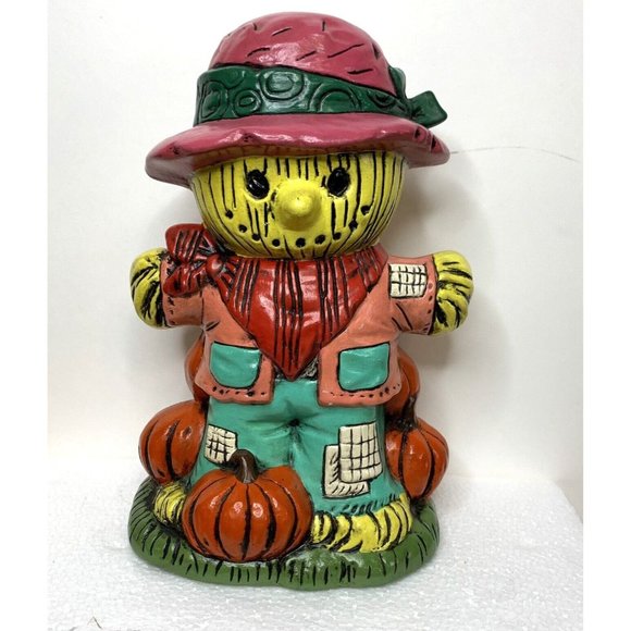 Accents | Vintage Hand Painted Signed Ceramic Scarecrow Fall Colors ...